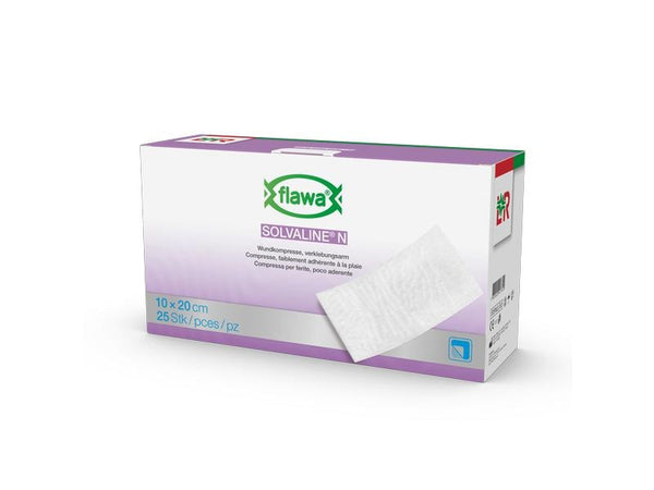 FLAWA Solvaline N wound dressing sterile 20 x 10 cm, 25 pieces ...